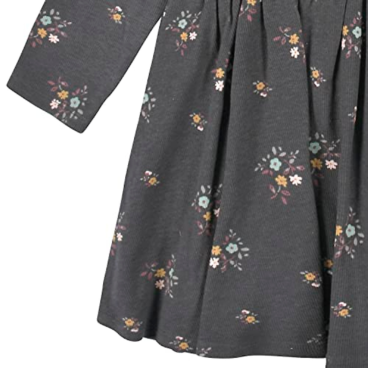 Gerber Baby Girls' Toddler 2-Pack Long Sleeve Dresses, Dark Floral, 18 Months