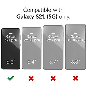 Crave Dual Guard for Galaxy S21 Case, Shockproof Protection Dual Layer Case for Samsung Galaxy S21, S21 5G (6.2 inch) - Lilac