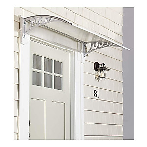 The Lakeside Collection White 47.5" Window Awning or Front Door Canopy - Shield from Rain and Snow