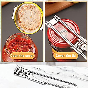 Master Opener Adjustable Jar & Bottle Opener,Jar Opener For Weak Hands,Adjustable Stainless Steel Can Opener,Kitchen Gadgets,Jar Gripper Tight Lid Opener(1PCS)