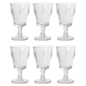 Fleur de Lys Stemmed Wine Glass by La Rochere - Set of 6