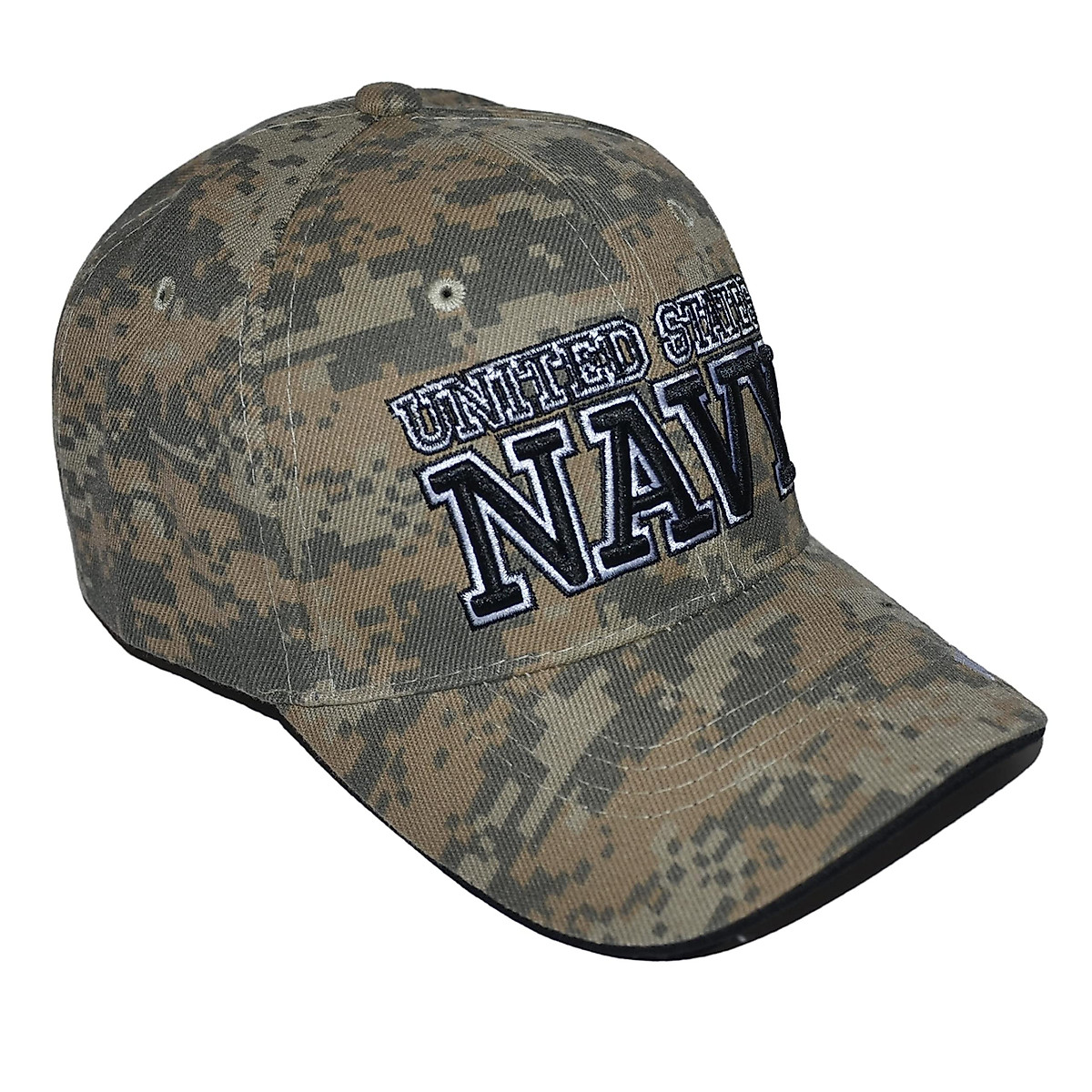 Icon Sports Group US Navy Hat Official Licensed Military Cap, Unisex Embroidered Camo Armed Forces Baseball Cap, One Size
