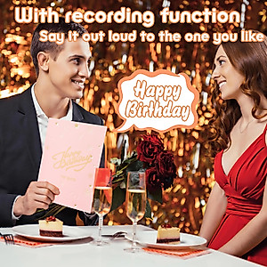 Birthday Cards for Women Upgraded Version With 30-Second Recording Function,Pop-up can blow LED candles and Happy Birthday song,The Birthday Christmas Gifts for Sisters,Mothers,Wives and Grandmothers