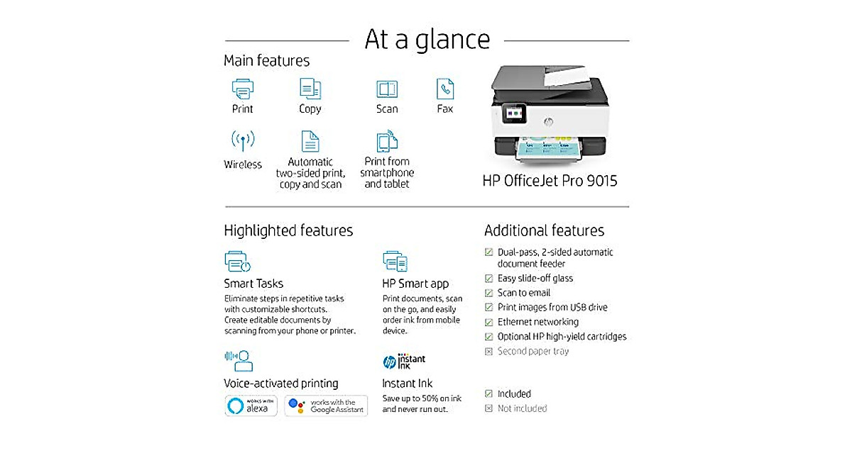 HP OfficeJet Pro 9015: Smart All-in-One Color Printer