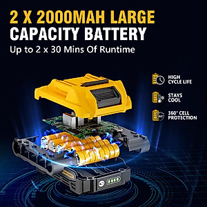 3/8" Cordless Ratchet Wrench Set, 60FT-LBS(80N.m) Electric Ratchet, 2 X 20V Chargeable Power Ratchet Wrench with Variable Speed, LED Light, 6 Sockets, 1/4" Adapter, 3" Extension Rod