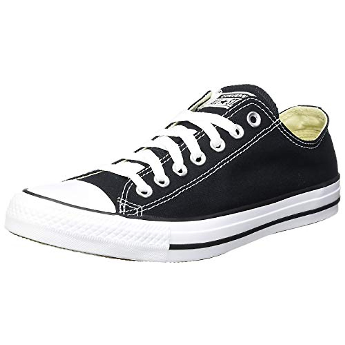 Converse M9166- Chuck Taylor All Star Unisex Ox Low Top Black Sneakers, 9 Women/7 Men