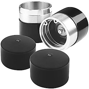 Komsepor RV Wheel Bearing Protector 1.98 Inch with Silicone Trailer Bearing Dust Cap, Trailer Axle Bearing Protector, Stainless Steel – Pair