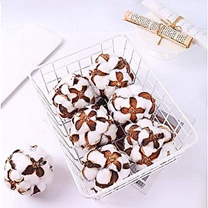 Bibelot Set of 6 Decorative Balls, Bowl Fillers, Cotton Farmhouse Decor 4.5"