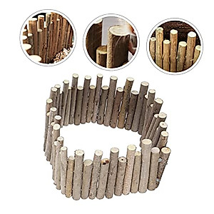 Balacoo pet Wooden Fence Hamster Suspension Bridge Hamster Cage Fence Chinchilla Playground Toy Wooden Hamster Toys Wood Hamster House Woody Toy Hamster House Accessories Simple Small pet