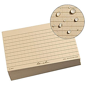 Rite in the Rain All Weather Index Cards, 3" x 5", Universal Pattern, Tan (No. 991T)
