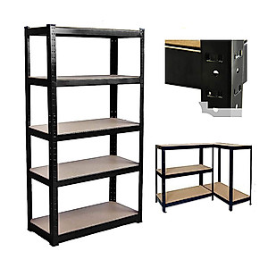 5 Tiers Heavy Duty Shelving Racking Rack Metal Boltless Freestand Garage Shelf Storage 180cm x 90cm x 40cm