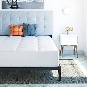 HOSPITOLOGY PRODUCTS Hypoallergenic Mattress Cover- Overstuffed - Deep Pocket - Goose Down Alternative Pillow Top Mattress Topper Queen - 60" W x 80" L