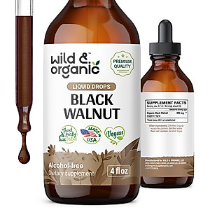 Black Walnut Tincture - Detox Cleanse w/Black Walnuts Organic - Black Walnut Hull Tincture for Digestive Health - Gut Cleanse Detox w/Black Walnut Hull Organic - Black Walnut Supplement - 4 oz