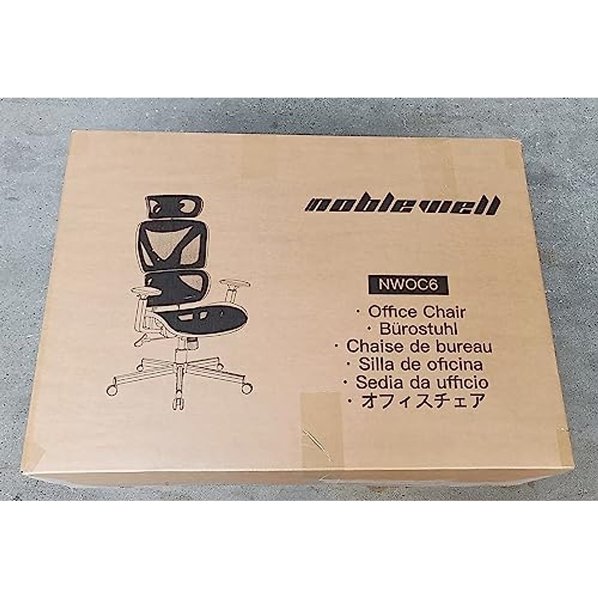 NOBLEWELL Ergonomic High Back Mesh Chair for Office Computer with Lumbar Support, 3D Armrest, Double Backrest and Adjustable Headrest