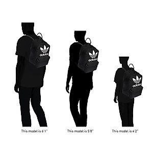 adidas Originals Small National Mini Backpack, Black/White, One Size