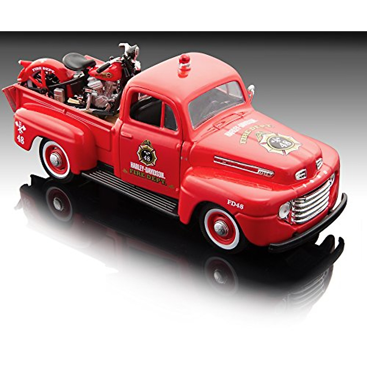 Maisto 1:24 Scale Harley Davidson 1936 EL Knucklehead + 1948 Ford F-1 Die-Cast Vehicle