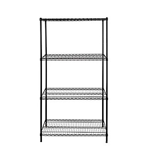Multi-use Shelving Unit 4-Tier Space-Saving Metal Shelving Storage Rack Heavy Duty Metal Shelf Organizer for Home Office Kitchen Bathroom Garage Closet Dormitory 35x23x63 Heavy Duty Racks