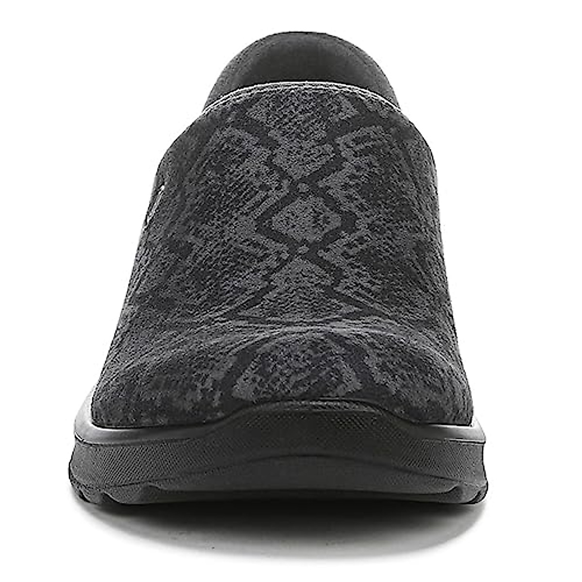 BZees Womens Getaway Slip-On Sneaker Grey Snake Print 6.5 M