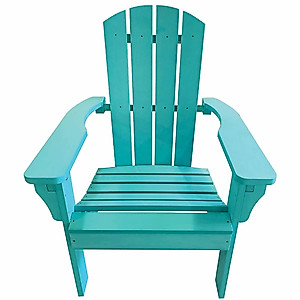 Leigh Country TX 94025 Poly Resin Adirondack Chair, Turquoise, Turquiose