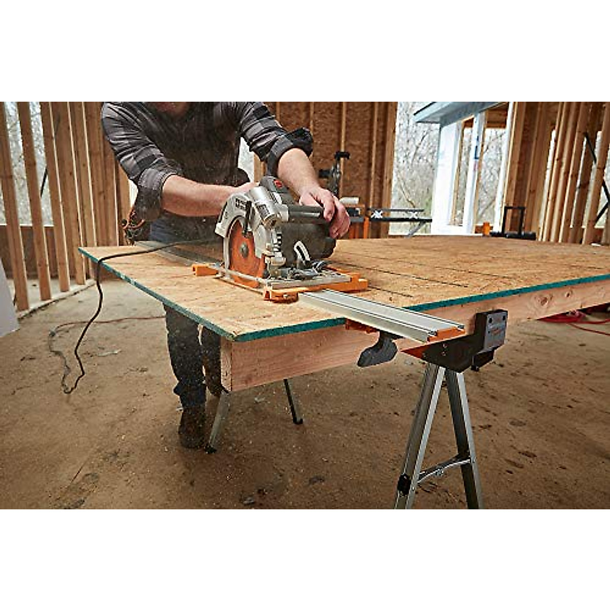 BORA 50” NGX Clamp Edge, Straight Cut Guide for Circular Saws, Easy to Use, Great for Cross-Cutting Plywood Sheets and Routing Dados, 544050