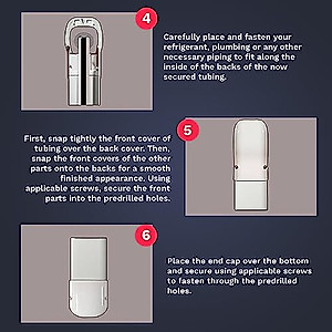DuctlessAire White Paintable Mini Split Line Set Cover Kit - Cover for Ductless Mini Split AC & Heating System - Easy to Install Cover Kit with Wall Cap, Hide-A-Line, Coupler & End Cap (4" x 14 ft.)