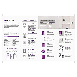 EZ-NICHES - USA - EZLRN - 14in X 22in - Made To Tile - Recessed Tile Wall Shampoo Soap Niche