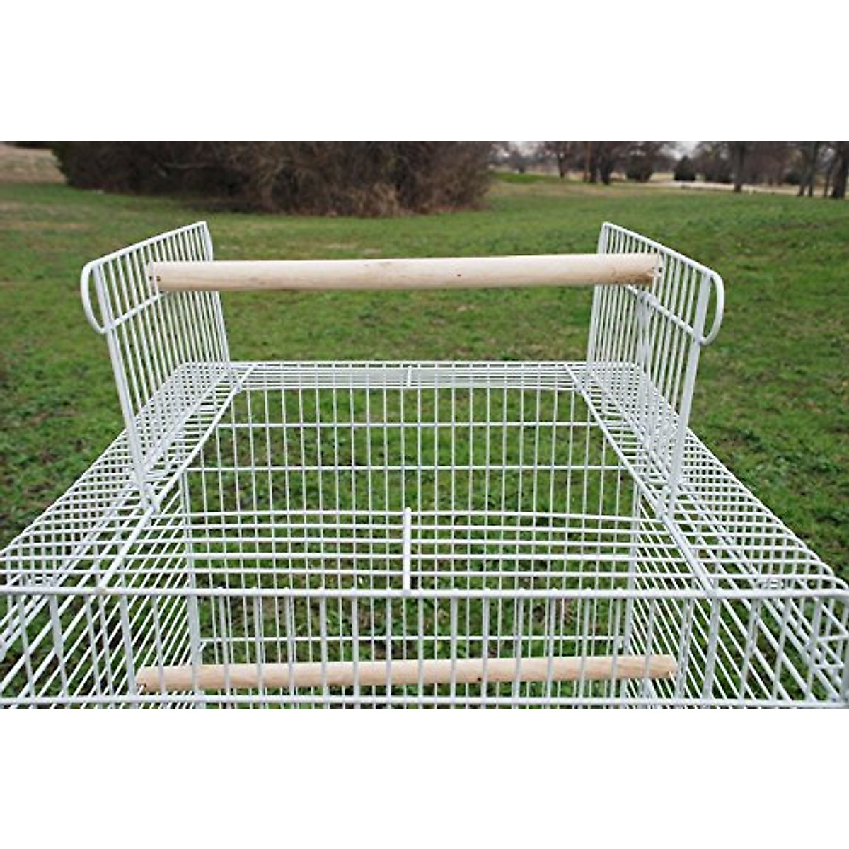 57" Rolling Standing Medium Dome Bird Cage Open Top Quaker Parrot Cockatiel Sun Parakeet Green-Cheek Conure Canary Lovebird Budgie Parrotlet Finch Cage with Detachable Stand