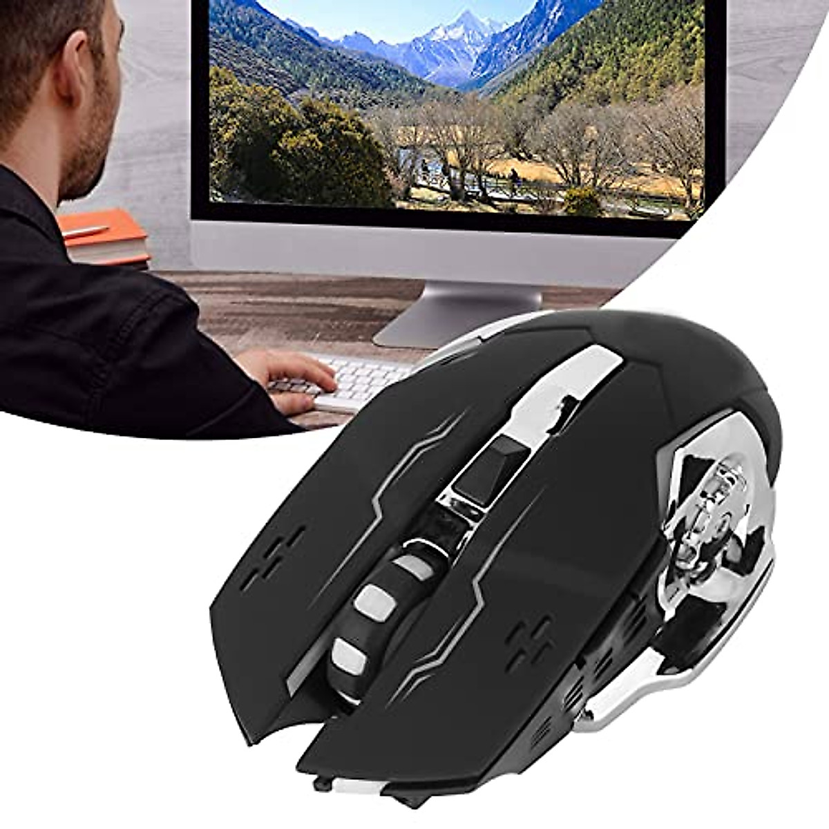 Heayzoki Wireless Mouse,Precise Positioning Accurate Control Optical Mouse, Gaming Mouse for Laptop Computer Smart TVs.