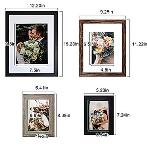 SESEAT Picture Frames Collage, Gallery Wall Frame Set with 11x14 8x10 5x7 4x6 Frames in 3 Different Finishes, Set of 10