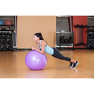 Black Mountain Products 2000-Pound Static Strength Exercise Stability Ball with Pump, Purple, 85cm