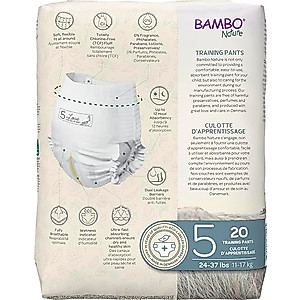 Bambo Nature Premium Training Pants (SIZES 4 TO 6 AVAILABLE), Size 5, 100 Count