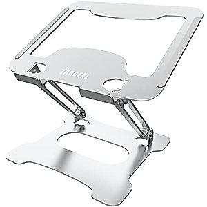 Targeal Adjustable Laptop Stand,Portable Desk Laptop Computer Stand Riser&Multi-Angle Stand with Heat-Vent to Elevate Laptop Holder for Mac,Notebook,Lenovo More10-17 Laptop (Silver)