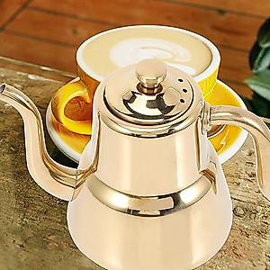 HEMOTON Kettle stovetop filter teapots tea pots iced tea maker teapot with infuser hotpot camping stove camping water jug camping coffee pot vinegar bottle Stainless steel olives