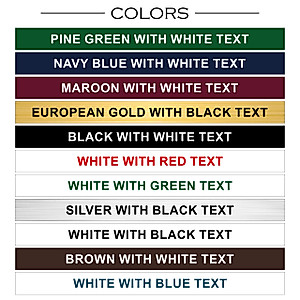 Providence Engraving Personalized Desk Name Plates - Custom Office Wall or Desk Name Plates With Aluminum Holder With Two Lines of Laser Engraved Text, 2" x 8"