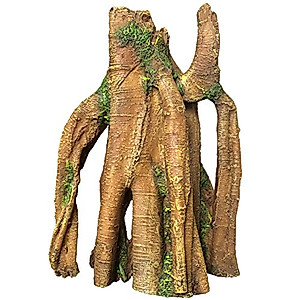 SLOCME Aquarium Resin Tree Trunk Ornament - Fish Tank Wood House Decor, Betta Fish or Other Pets Can Swim Through The Branches