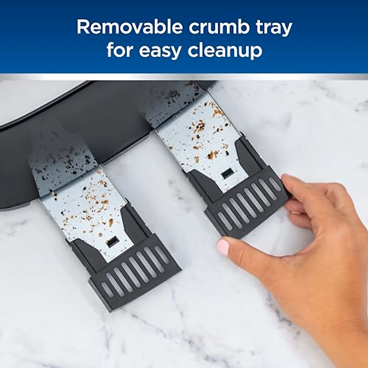 Oster 4-Slice Toaster, Touch Screen, Stainless Steel, Digital Timer, 6 Shade Settings, Easy to Clean, Removable Crumb Tray