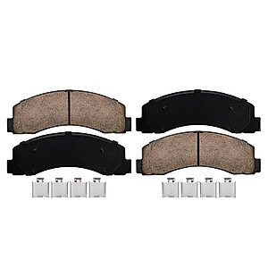Detroit Axle - Brake Pads for 2010-2011 Ford F-150 Ceramic Brakes Pads w/Hardware Front and Rear Replacement