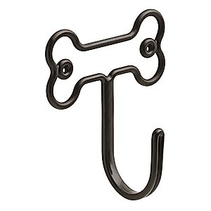 Franklin Brass Bone Shaped Hook Wall Hooks, Black, FBWBONE-FB-C