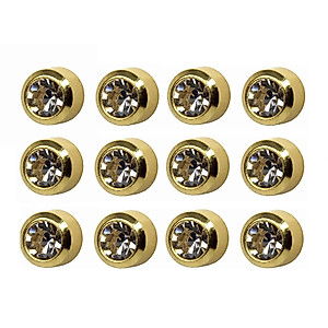 caflon Surgical Medium 4mm Ear piercing Earrings studs 12 pair April Diamond Gold Metal