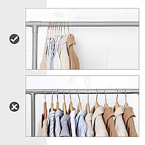 SONGMICS Velvet Hangers 50 Pack, Non Slip Hangers with Rose Gold Color Swivel Hook, Slim Hangers Space Saving, Velvet Hangers for Closet, Heavy Duty Velvet Hangers, White UCRF026W03