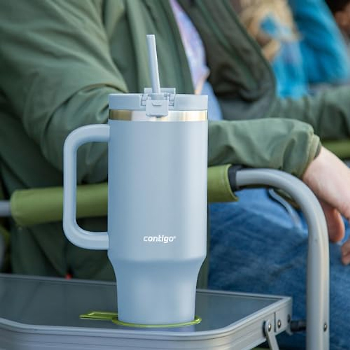 Contigo Streeterville 40oz Tumbler, Stainless Steel Vacuum Insulated, Leak-Proof, Cold for 29 Hours, Glacier