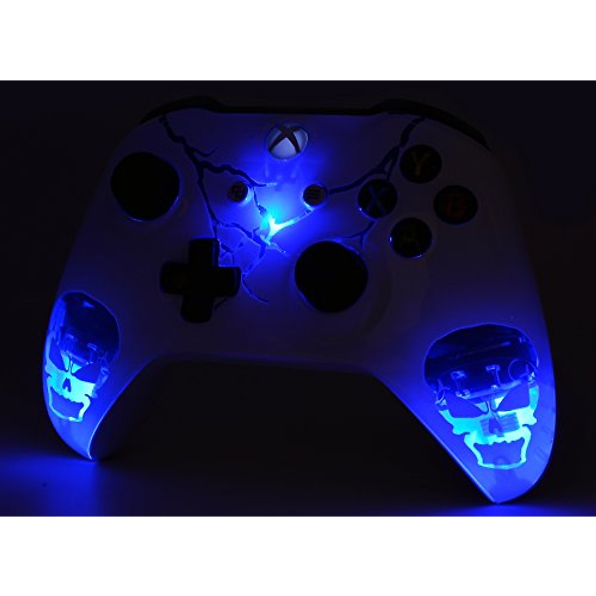MODDEDZONE Skulls White Original Custom UN-Modded Wireless Gaming Controller compatible with Xbox One S/X, PC | Personalize Your Gaming Experience and Exceptional Performance | Customized in the USA|