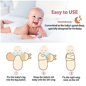 Vicloon Swaddle Blanket, 2 Pack Organic Baby Swaddle Sleep Sacks, Adjustable Swaddle Blanket Infant Baby Wrap Set, Newborn Swaddle Sack, Baby Swaddle Wrap for 0-3 Month