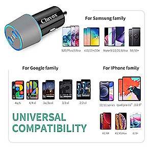 Dual 20W USB C Car Charger, Fast Charging Compatible for iPhone 14/Plus/13/12 Pro/Max/Mini/11, Samsung Galaxy S22/S21, iPad Pro Cigarette Lighter USB Charger Adapter