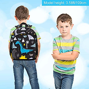 gxtvo Toddler Backpack for Boys, Dinosaur Kids Preschool Bookbag, 12" Cute Cartoon Animal School Bag