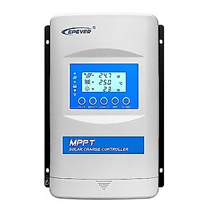 EPEVER MPPT Solar Charge Controller 30A 12V 24V Auto Max PV 100V Solar Panels Common Negative Ground Upgraded Regulator, LED & LCD & 5 Keys for Gel Sealed Flooded Lithium User Types (XTRA3210N)