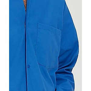 Landau Essentials Relaxed Fit 5-Pocket Snap-Front Scrub Jacket for Men 7551, Black, Medium