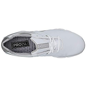 FootJoy Women's Pro|SL Previous Season Style Golf Shoes White/Silver/Grey, 5 M US