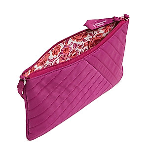 Vera Bradley Women's Cotton Convertible Wristlet With RFID Protection, Dark Raspberry, One Size