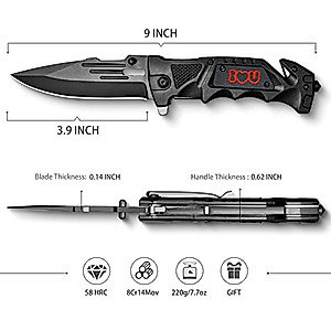 NedFoss Pocket Knife for Men with engraved I LOVE YOU, EDC Folding Knife Valentines Day Gifts for Men Husband Him Boyfriend, Groomsmen Gifts for Men